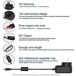 HY1C 21W Power Cord Replacement for Alexa Echo 1st 2nd Generation, Echo Show 1st Gen, Echo Show 5 (3rd Gen), Echo Plus 1st Gen, Echo Look, Echo Link, Fire TV 2nd Gen, 15V 1.4A Power Adapter Cable