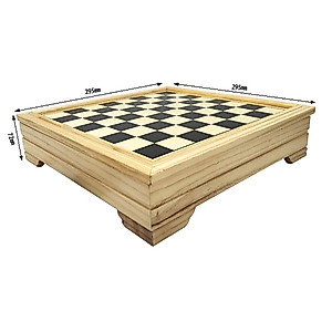 KAILE Deluxe 11.8 Inch 7 in 1 Board Game Set - Chess Set, Checkers, Backgammon, Dominoes, Playing Cards, Poker Dices and Cribbage
