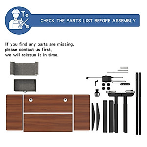 Jceet Electric Standing Desk with Drawer, 63x30 Inches Adjustable Height Sit Stand Up Desk with 4 Splice Boards, Home Office Desk Computer Workstation with Dark Walnut Top/Black Frame