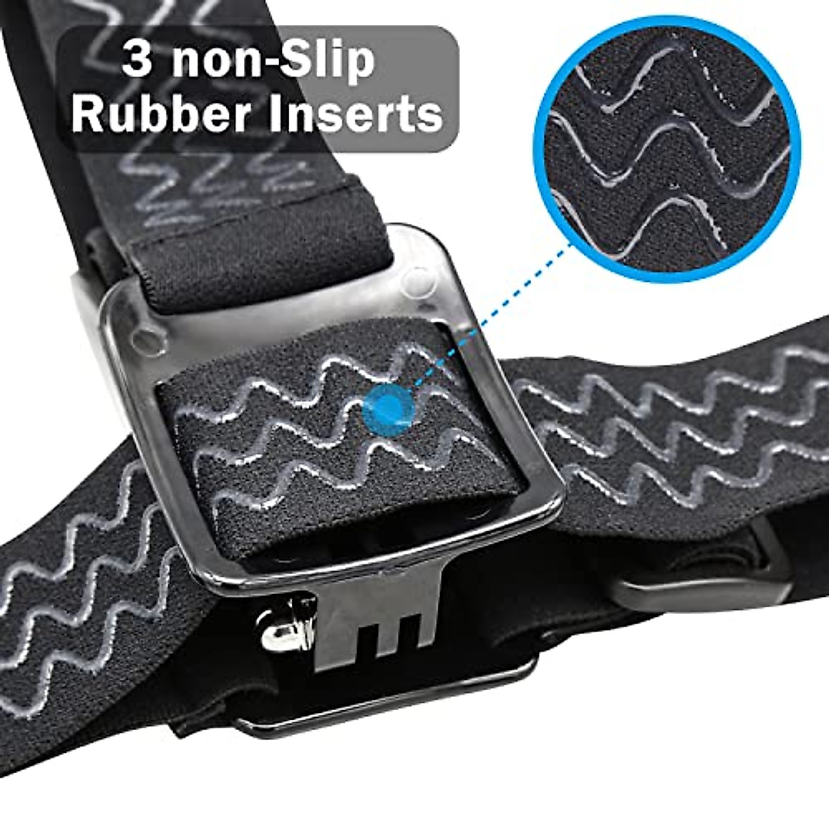 Haoyou Head Strap Mount with Storage Bag, Compatible with Gopro Hero 11/10/9/8/7/6/5/4/3+/3/Session/Hero 2018/Akaso/DJI Osmo and More Action Cameras
