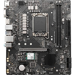 MSI PRO H610M-G WiFi DDR4 ProSeries Motherboard (mATX, 12th/13th Gen Intel Core, LGA 1700 Socket, DDR4, PCIe 4, 2.5G LAN, M.2 Slots, USB 3.2, Wi-Fi 6)