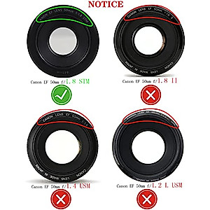 49mm Lens Cap Cover Compatible for Canon EF 50mm f/1.8(Not 1.4) STM(Not II),EF-M 15-45mm f/3.5-6.3 is STM,HUIPUXIANG Sony FE 50mm f/1.8,E 50mm f/1.8 OSS,55mm f/1.8 ZA(SEL55F18Z) Lens [2 Pack]