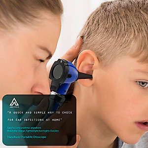 ABECIOUS Mini Otoscope Ear Infection Diagnostic Device Ear Scope with Light Pocket Size Tool 10x Canula Multi Colors