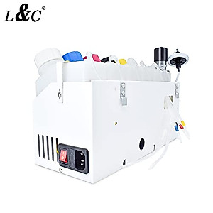 L&C Professional DTF CISS DTF White Ink Circulation System DTF Empty Ink System CISS Refillable Cartridge Kit with Ink Flow Control Damper for EPSON ET8550 L805 DTF Printer