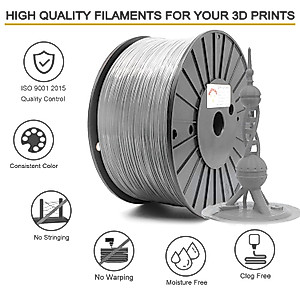 RepRapper Gray MPLA (Modified PLA) Extra Strong PLA Plus Filament for 3D Printer 1.75mm (± 0.03mm) 6.6lbs (3kg)
