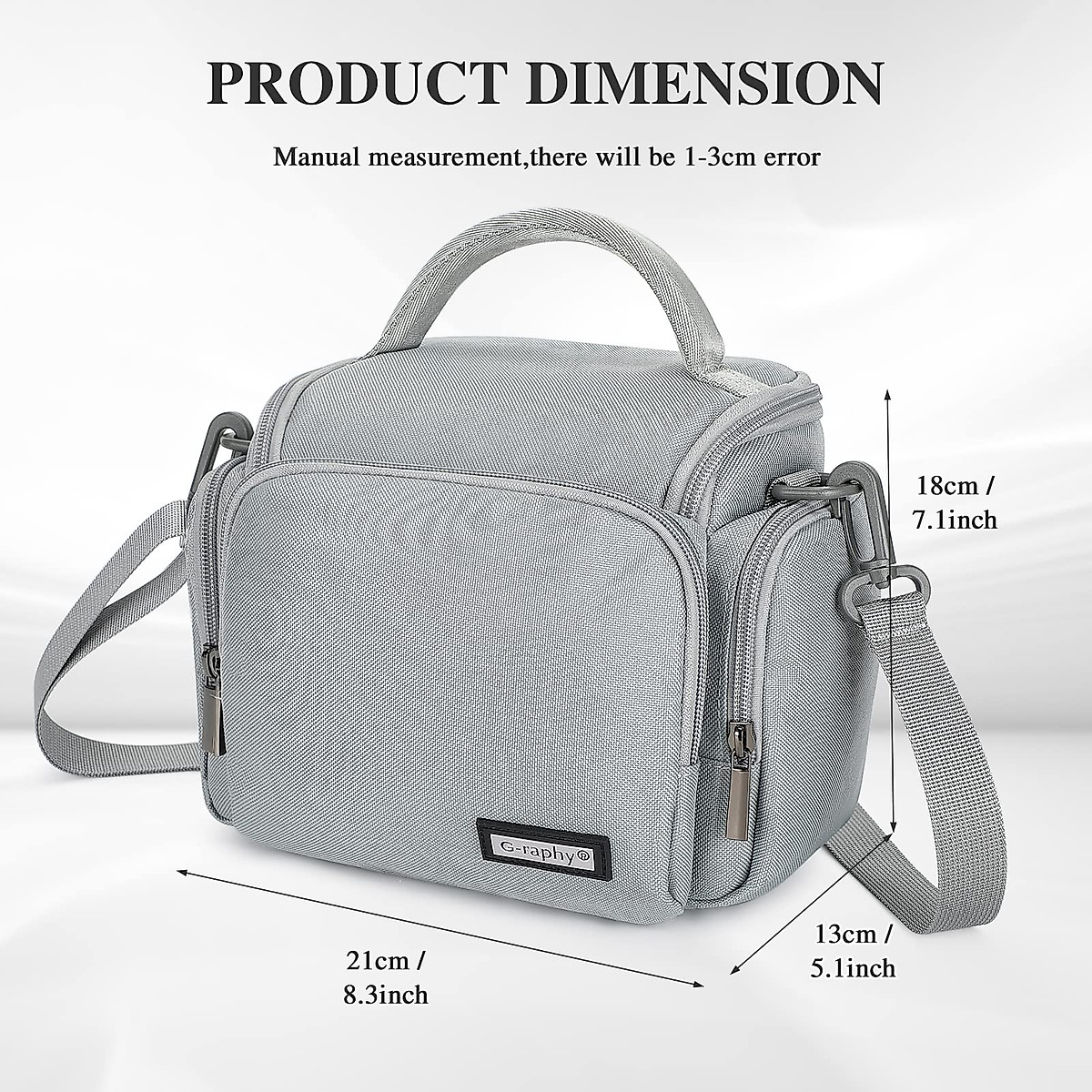 G-raphy Camera Case Bag DSLR Camera Bag Mirrorless Camera Bag Photographers with Removable Padded Dividers for Dslr Cameras, Lenses and etc