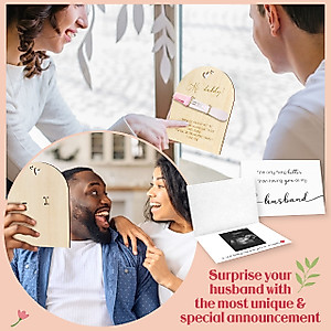 STOFINITY Pregnancy Announcement for Dad - Cute Baby Announcement Ideas, Pregnancy Reveal to Husband, Baby Surprise Announcement, Hi Daddy Pregnant Announcements, Wooden Pregnancy Test Keepsake Gift