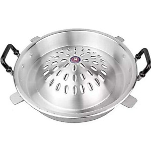 mamameya2511 1Set(Pan+Stove) Mookata Thai Korean Bbq Smoke Steak Grill Charcoal Aluminium 14"