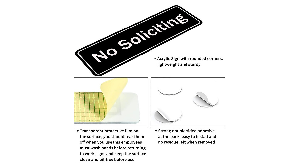 Not An Exit Sign for House Door - Easy Mount Plastic Safety Sign
