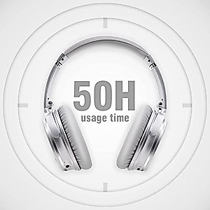 Srhythm NC35 Noise Cancelling Headphones Real Over Ear Wireless Lightweight Durable Foldable Bluetooth Headset Bundles with Comfortable&Soft Sleep Mask with Adjustable Strap to Block Light