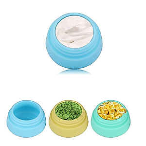 3 Pcs 20ml Silicone Cream Jars,Travel Containers Sets Refillable Empty Makeup Pots Container Vials for Cosmetic Lotion Face Body Hand Lip Cream