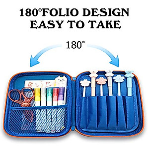 Boys Pencil Case for School Zipper Pen Bag Holders Cute Embossed Hardtop Stationery Box Dinosaur Bike