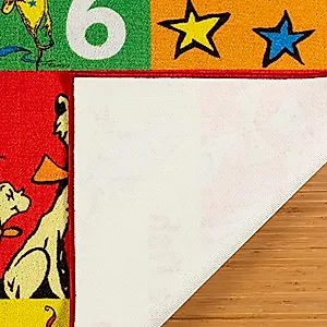 Gertmenian Kids Playroom & Game Room Carpet | Dr. Seuss Rug | Children’s Novelty Bedroom Decor, Classroom Learning Carpet | One Fish Two Fish Multi-Color, 5x7 Standard, 48294