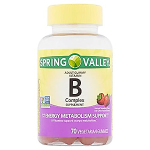 Vitamin B for Adults with Vitamin B6, B12, C, Biotin, Niacin, Folic Acid, Vegan - Vegetarian - Energy, Spring Va, Gummy