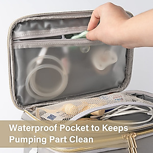 Kadamii Wearable Breast Pump Bag Compatible with Momcozy, Elvie & Medela Pump in Style, Small Portable Container Case Bag for Working Moms, Holds Pump Accessories