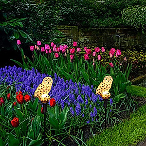 YUEFA Solar Owl Light, 3 Pack Owl Solar Light, Owls for Garden Stake Lights Outdoor Waterproof, Garden Yard Lawn Patio Landscape Lighting Decoration (White)