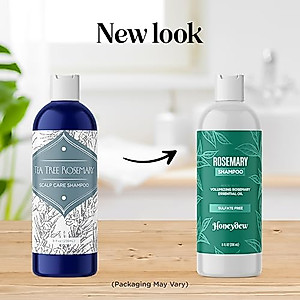 Purifying Rosemary Shampoo Sulfate Free - Lavender Rosemary and Tea Tree Shampoo for Thinning Hair and Scalp Care - Paraben and Sulfate Free Clarifying Shampoo for Build Up with Essential Oils