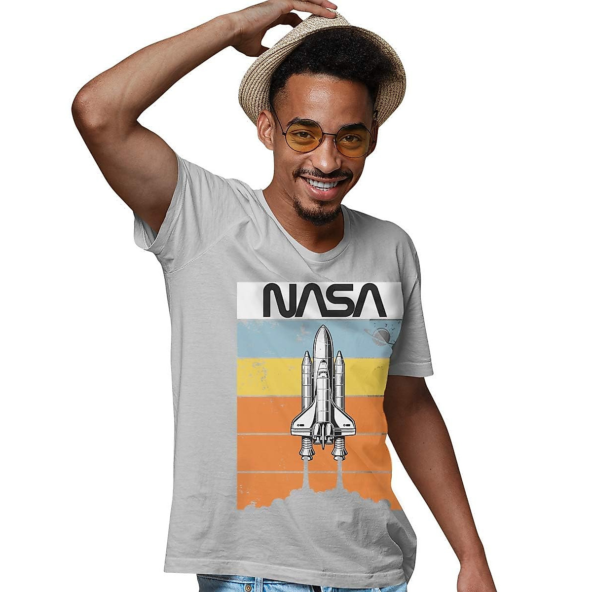 BROOKLYN VERTICAL Officially Approved NASA Product 4-Pack Boys Short Sleeve Crew Neck T-Shirt with Chest Print