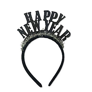 3Pc Happy New Years Headband Set, Kiss Me Cheers Happy New Year Party Favors For Women, Men, Children Great For Photo Booth and Party
