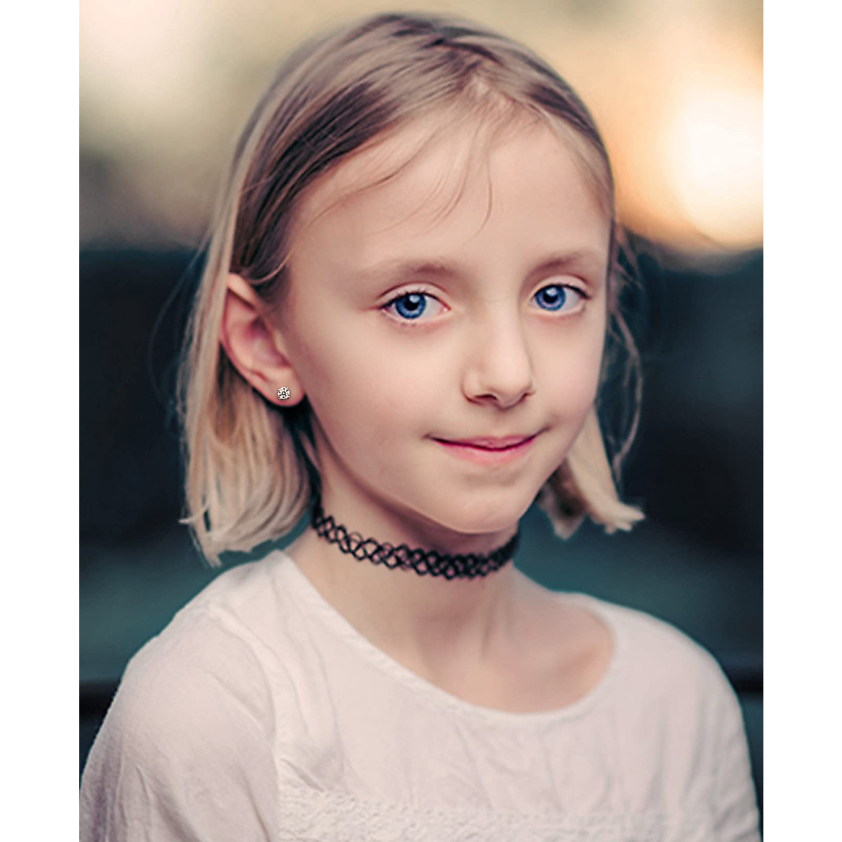 Stud Earrings for Women Men, COMOSO 1.6CT TW-6mm 5A Diamond Cubic Zirconia Round Cut Lab Created Diamond 18K White Gold Plated S925 Sterling Silver Earrings Promise Birthday Christmas Gift