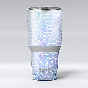 Design Skinz Blue and Purple Watercolor Waves - Skin Decal Vinyl Wrap Kit Compatible with The Yeti Rambler Cooler Tumbler Cups