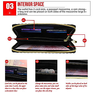 FancyPrint Pink Cute Beagle Dog Print Womens Girls Long Wallet Zip Around Purse ID Card Credit Card Holder Organizer Pouch Bag