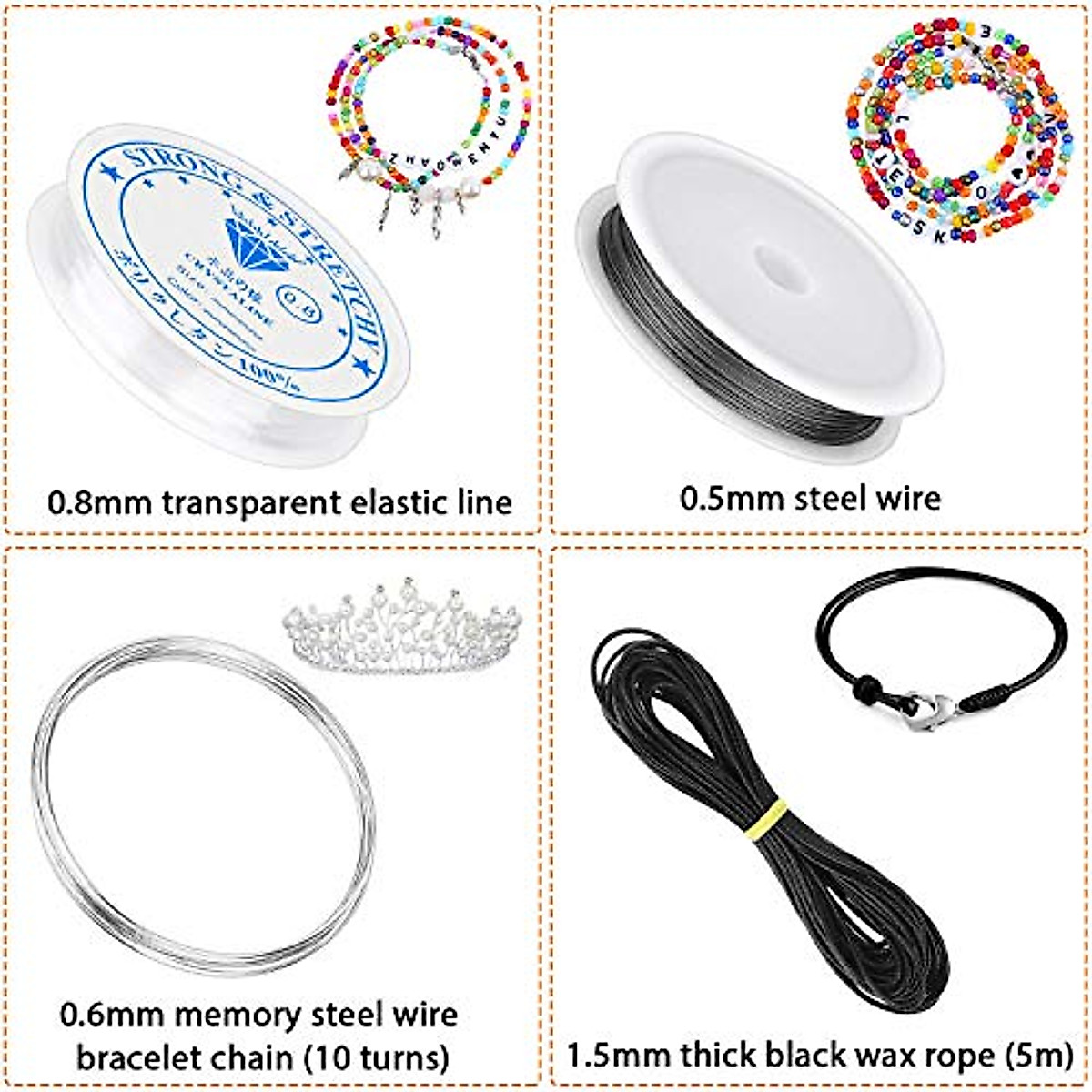 Jewelry Making Kit, Paxcoo Necklace Making kit with Jewelry Wire, Jewelry Tools and Findings, Crimp Beads, Bracelet Clasps and Closures for Beading, Jewelry Making Supplies and Repair