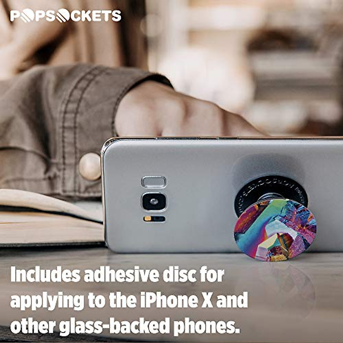 PopSockets: Collapsible Grip & Stand for Phones and Tablets - Rainbow Gem Gloss