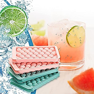 Round Ice Cube Tray with Lid Mini Ice Ball Maker Mold Ice Cube Mold Trays Ice Trays for Freezer Sphere Ice Cube Tray Ice Ball Tray