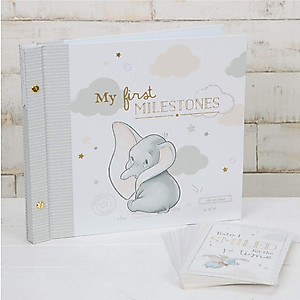 Widdop Disney Baby Dumbo Elephant Photo Album and Milestone Card Boxed Set