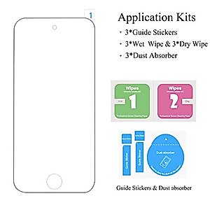 Ailun Screen Protector for iPod Touch 7/6/5 Curved Edge Tempered Glass 3Pack Compatible with iPod Touch 7th Generation 2019 Released 6th Generation 2015 Released 5th Generation Case Friendly