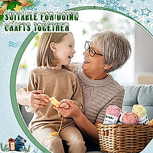 15 Rolls Glow in The Dark Yarn Luminous Knitting Crochet Yarn for Crocheting DIY Glow Fingering Weight Yarn for DIY Arts Crafts Sewing Glow in The Dark Party Supplies, 820 yd Roll (Bright Color)