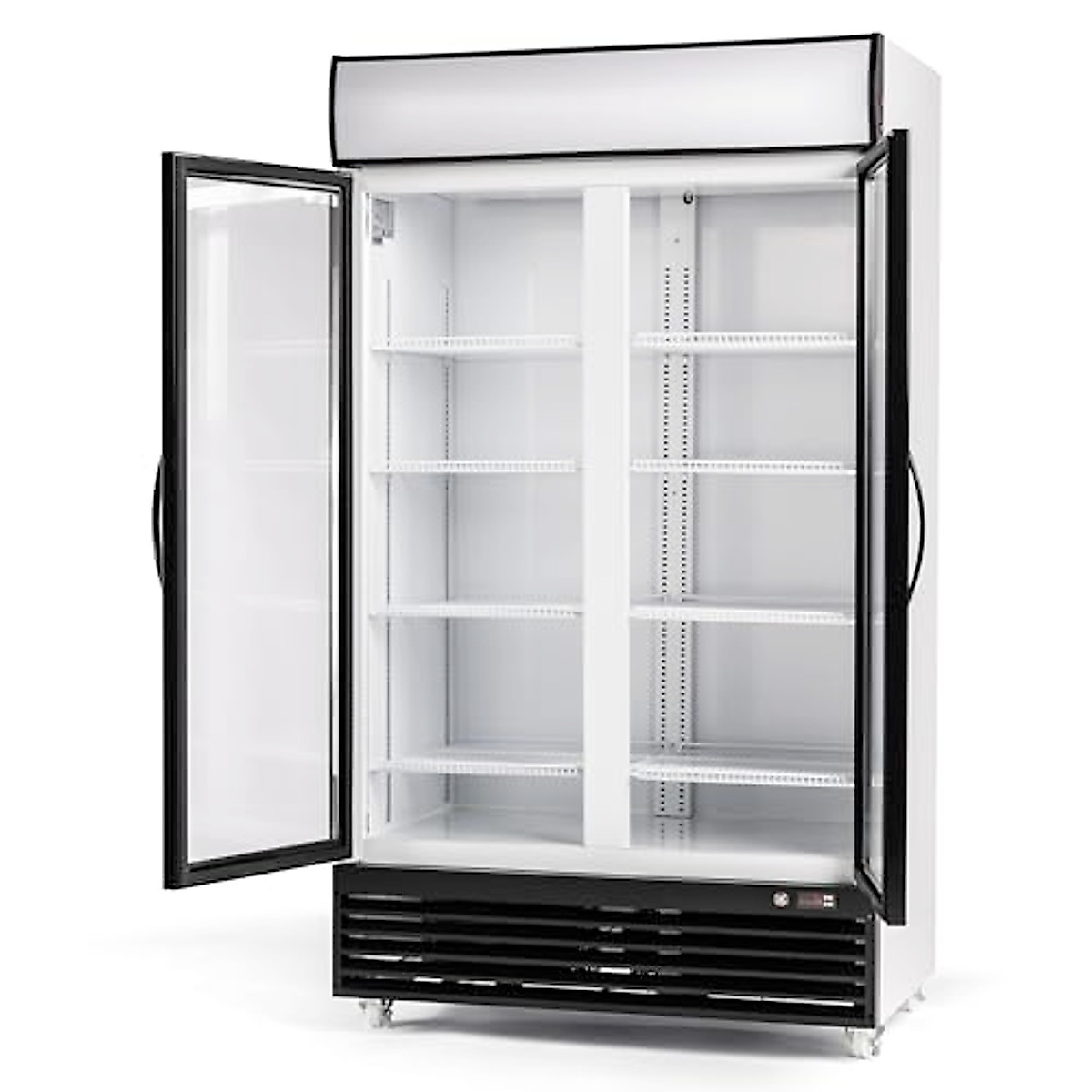 New Procool Refrigeration Glass 2 Door Upright Display Beverage Cooler Merchandiser; 35 Cubic Ft., 45" Wide
