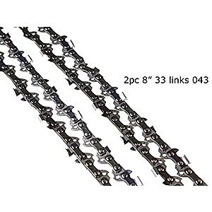 2PC 8 in Replacement Pole Saw Chain Fits Ryobi RY43160 P4361 Pole Saw