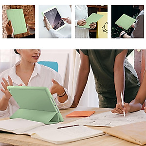 kenke Case for iPad Air 3 10.5" (3rd Gen) 2019,Light Weight Trifold Smart Case with Pencil Holder,Soft TPU Back Cover[Full Body Protective] with Auto Sleep/Wake for iPad 10.5 Inch Air 3,Green