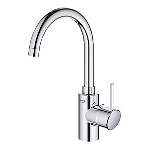 GROHE 32138002 Concetto, Single Hole Single-Handle L-Size Bathroom Faucet 1.2 GPM, Chrome