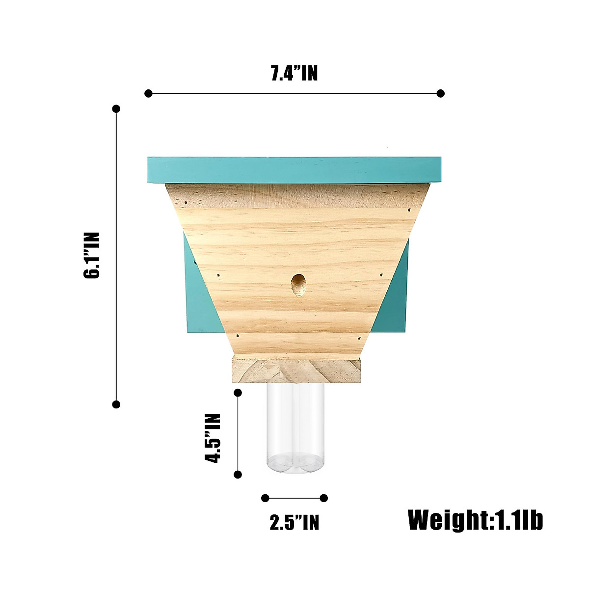 GRTRE 1 Pack Wood Carpenter Bee Trap for Outside - Wood Boring Bee Trap - Best Bee Trap - Nature Shed Style Carpenter Bee Traps Outdoor Hanging - Insect Traps Removes Carpenter bee