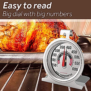 Efeng Large 3" Dial Oven Thermometer for Gas & Electric Oven,Grill Cooking Safety Leave-in- NSF accurately Easy-to-Read Clearly Large Number Shows temperatures for Meat,Grilling or Cake Cooking Oven