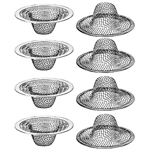 AHQiZFX 8 Pieces Mesh Sink Strainer, 2.12" Top / 1" Bathroom Stainless Steel Drain Filter Small Hair Basket Catcher Fits Most Kitchen Sinks Bathroom Sinks Shower Drains Floor Drain