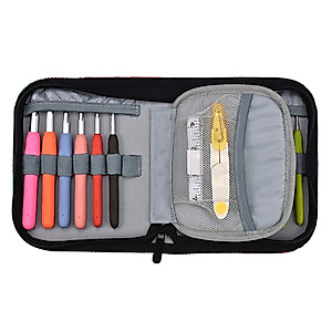 SagaSave Crochet Hook Pouch Cute Storage Bag Knitting Kit Case Organizer Bag for Sewing Crochet Needles Tool Waterproof