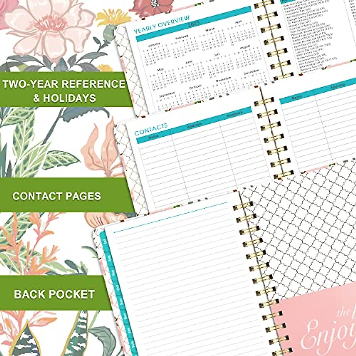 2023-2024 Planner – Jul 2023 – Jun 2024, Weekly ＆ Monthly Academic Planner 2023-2024, 6.4" x 8.5" with Tabs, Flexible Hardcover, Thick Paper, Strong Binding, Back Pocket, Inspirational Quotes ＆ Notes