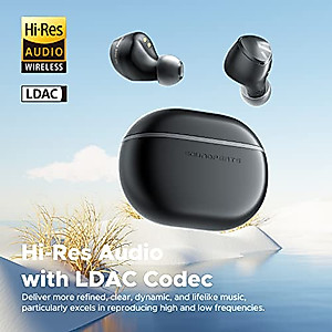 SoundPEATS Mini HS Wireless Earbuds AI Noise Cancelling Mic Bluetooth Headphones, Hi-Res Audio with LDAC,IPX4