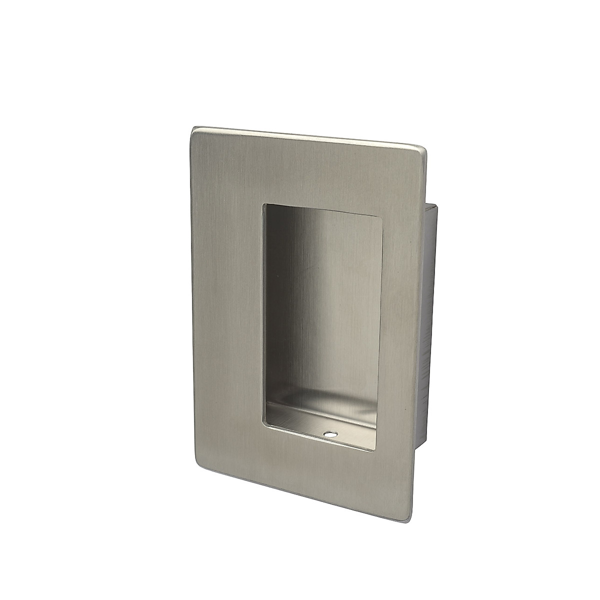 Rockwood 94C.32D Stainless Steel Flush Pull, Concealed Screws, 3-1/2" Width x 5" Height x 7/8" Depth, Satin Finish