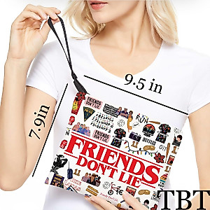 Funny TV Show Merchandise Make Up Bag Cosmetic Bag for Women Halloween Friendship Horror Birthday Christmas Graduation Gift Idea for Friends Sisters