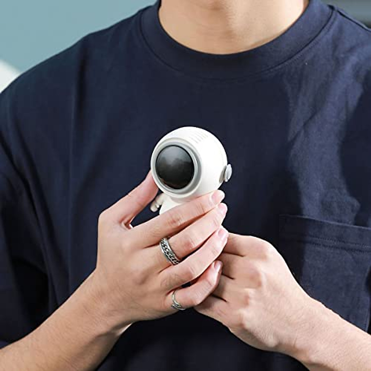 Amosfun Wearable Air Conditioner Rechargeable Neck Fan Neckband Fan Camping Fan with Light Portable Neck Fan