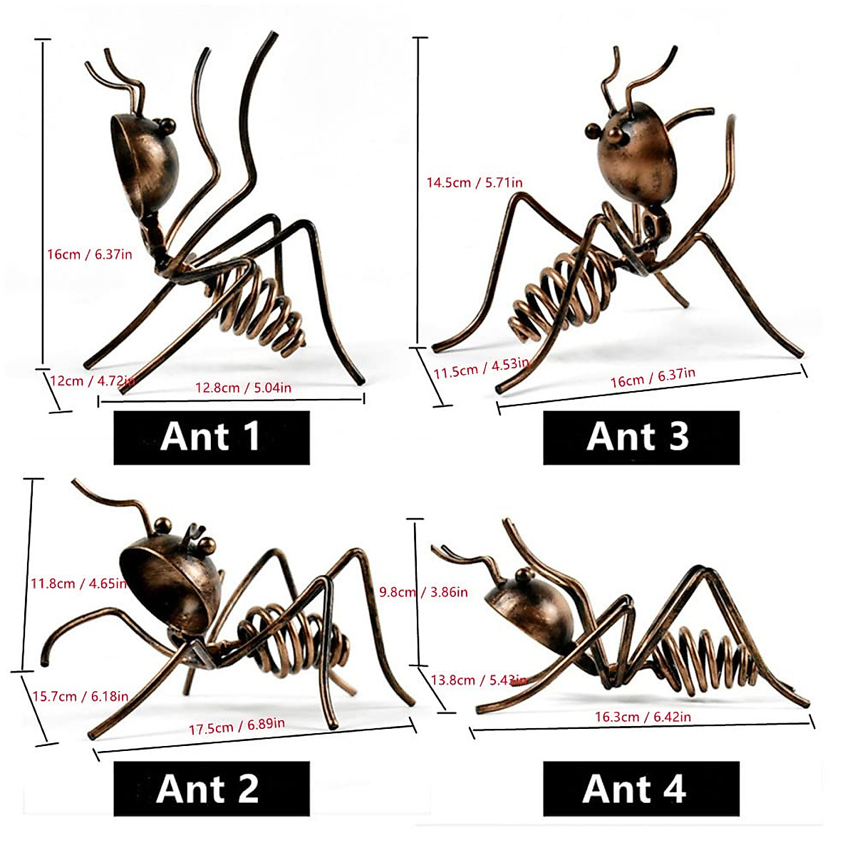 Fantasee - Ant Wine Holder, Stainless Steel Wine Freestanding Rack Bottle Holder Novelty for Gift Kitchen Home Decoration (Bronze - Ant4)