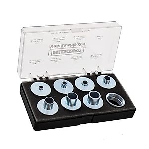 Milescraft 1228 Metal Bushing Set - 11 pc. Router Template Guide Set – Fits Porter Cable Style Router Sub Bases - Universal