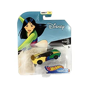 Hot Wheels Disnery Pixar Character Cars Series 7-1/64 Scale Mulan Vehicle(1/6)