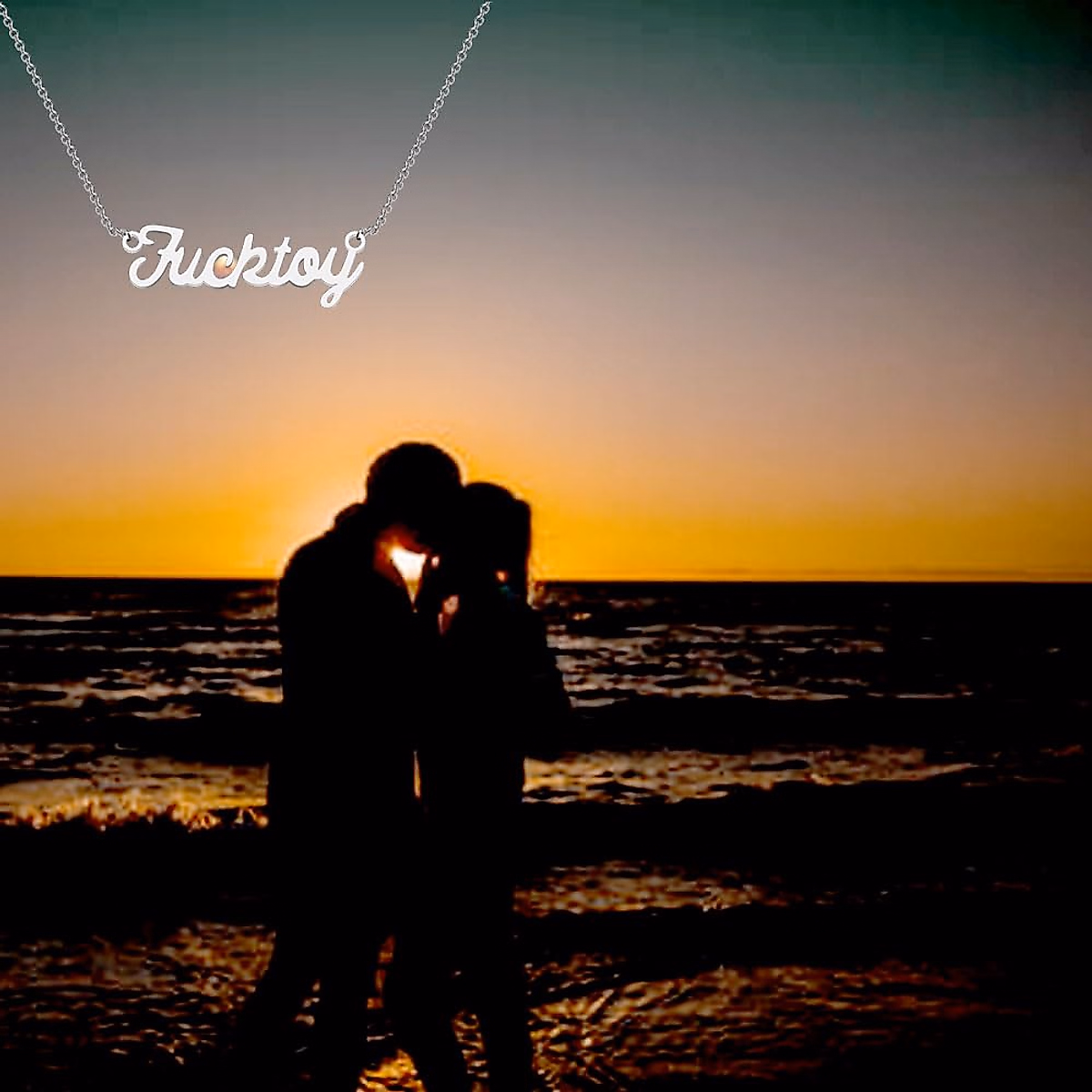 KUIYAI Smut Slut Gift Fuktoy Necklace Slutty Gift Spicy Lovers Gift Swear Words Gift Hotwife Gift Naughty Valentine Gift For Her (FucktoyNS)