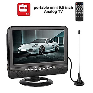 SWEDEN Portable 9 Inch Car Analog TV Player LCD Color Screen Radio Mini Digital Wide Viewing Video Player Monitor-US Plug